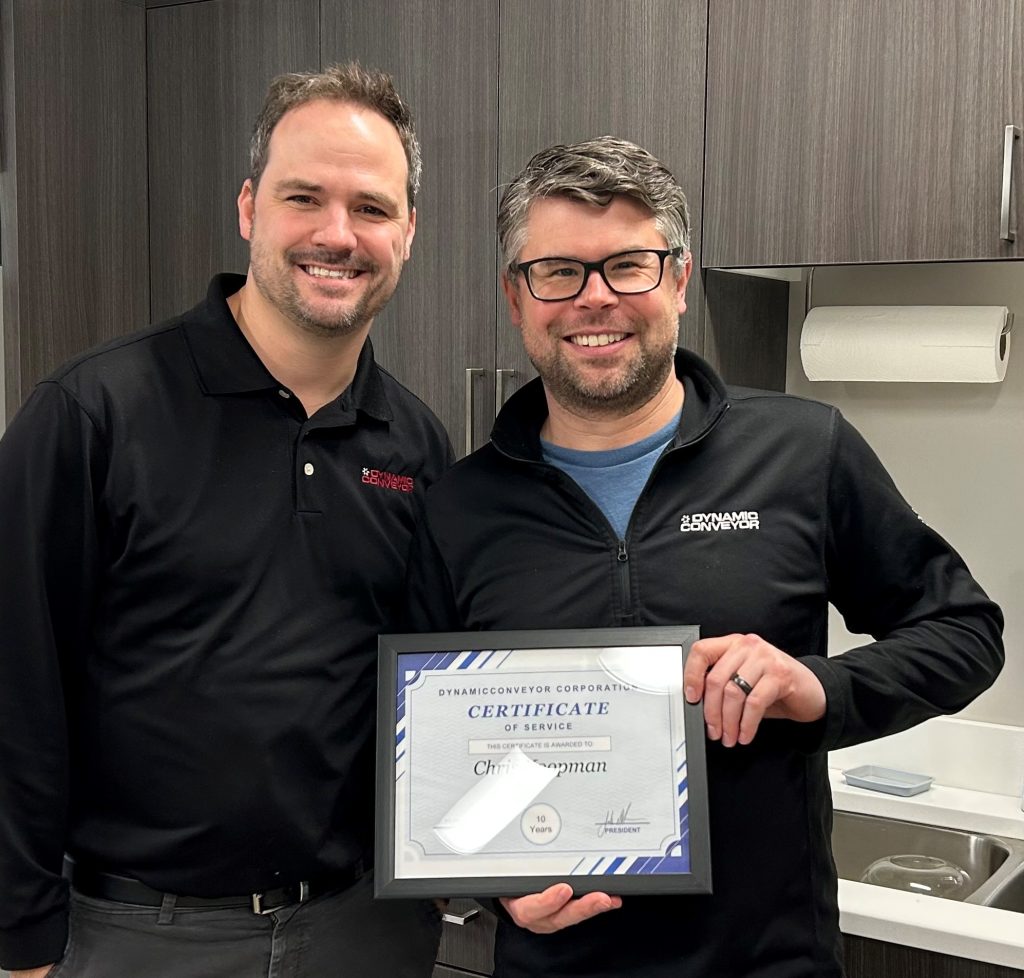 A Decade of Dedication for Chris Koopman | Dynamic Conveyor